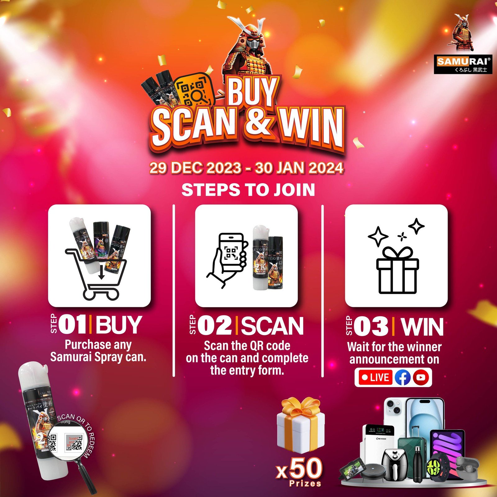 BUY SCAN AND WIN – Samurai Paint Indonesia